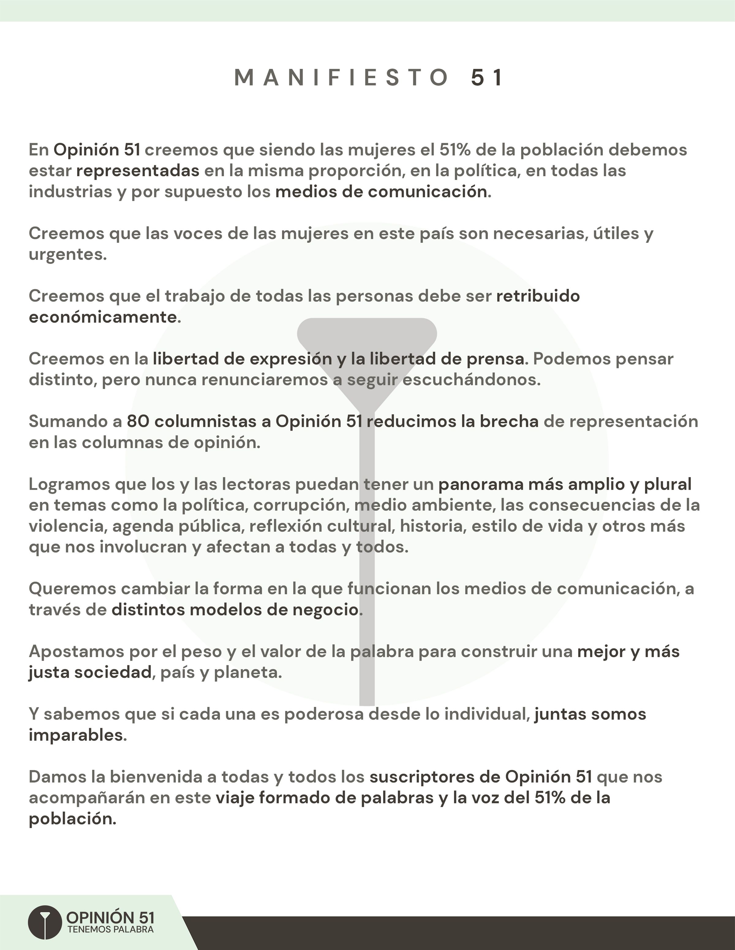 Manifiesto Opinión 51